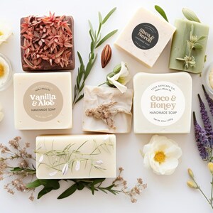 Editable Round Soap Label Template Canva, Modern Soap Label Design ...