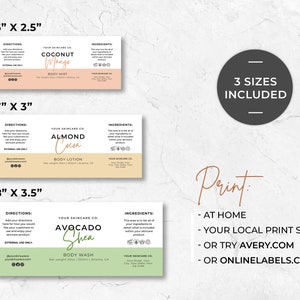Editable Body Product Label Template Canva, Bodycare Label Boston ...