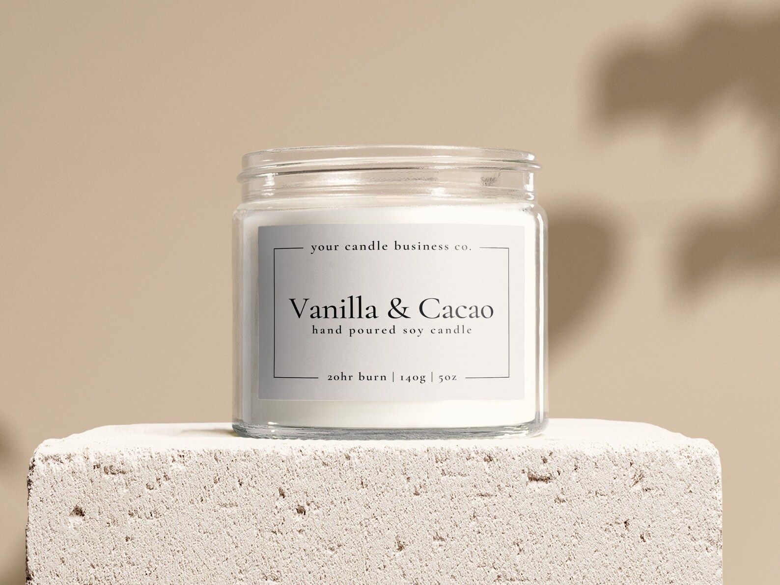 Printable Candle Label Template Rectangle Candle Branding - Etsy