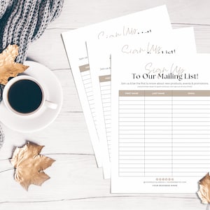 Printable Email List Template Canva, Editable Small Business Mailing ...