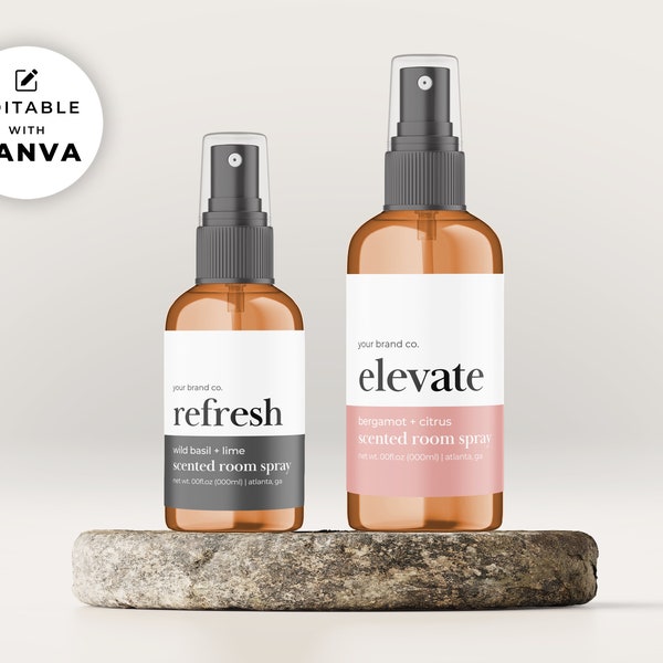 Body Spray Label Template - Etsy