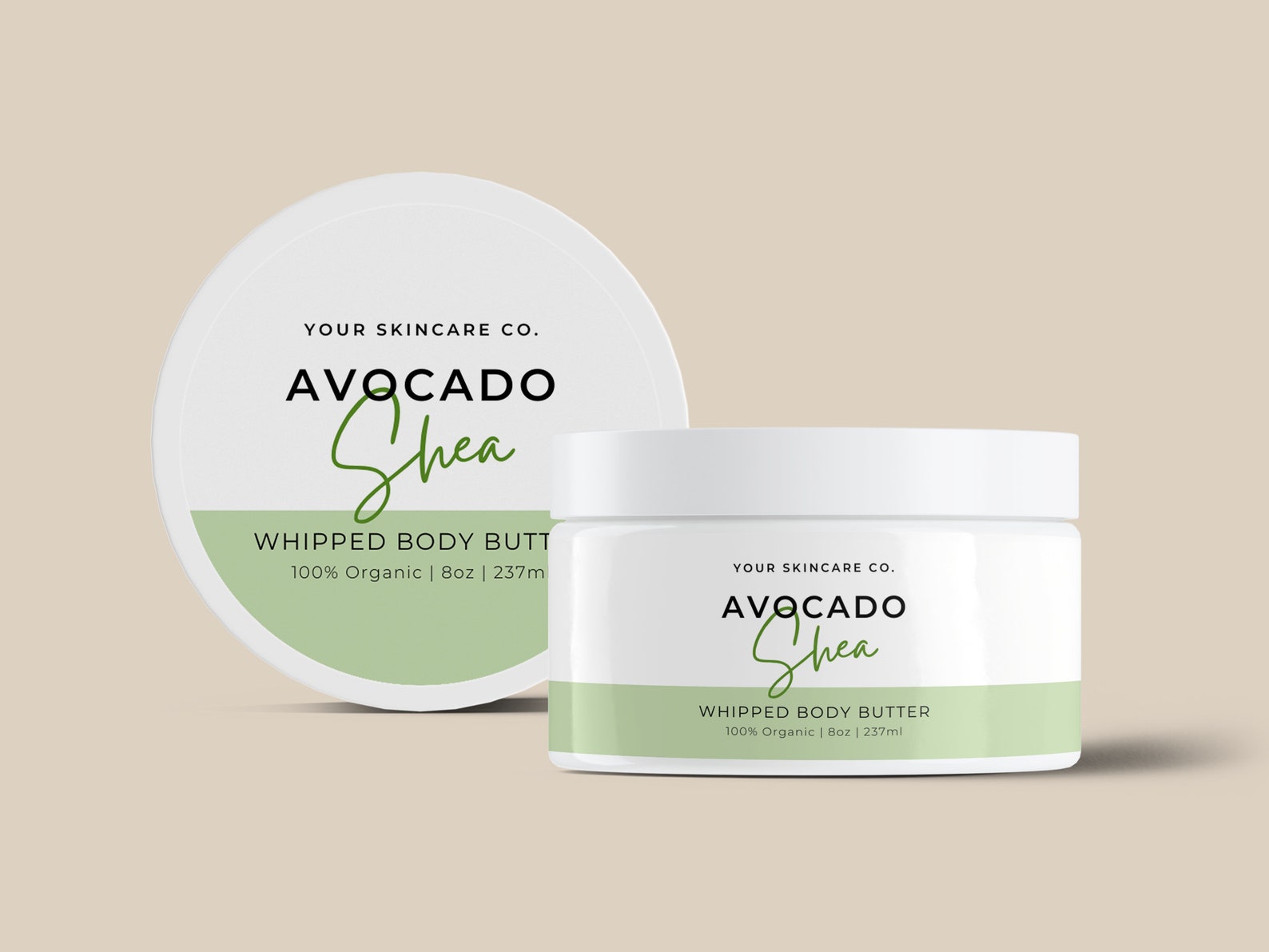 Body Product Label Template Canva, Body Butter Jar Label Editable ...