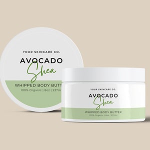 Body Product Label Template Canva, Body Butter Jar Label Editable ...