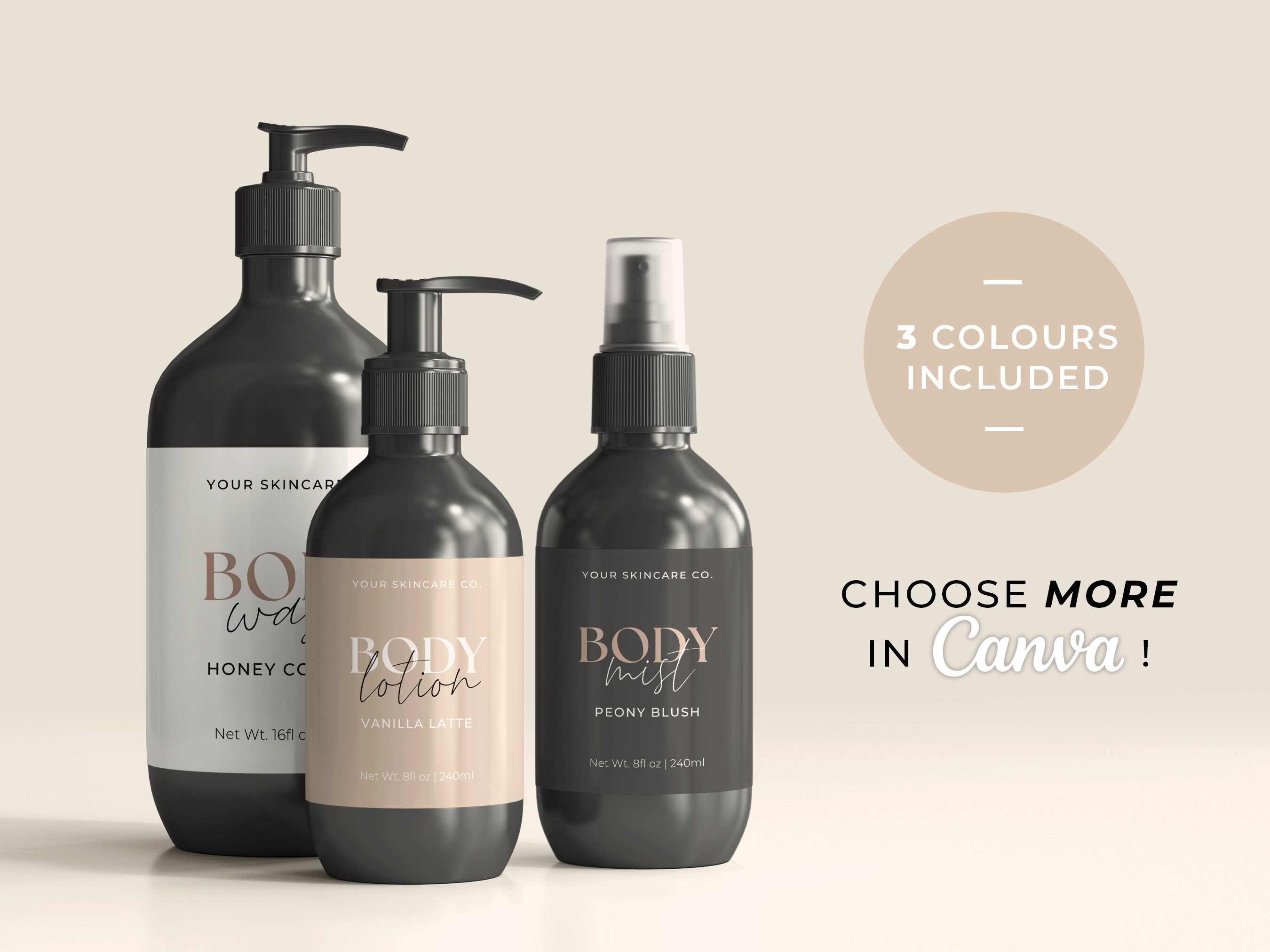 Editable Body Product Label Template Skincare Label Template - Etsy UK