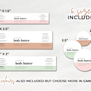 Printable Body Butter Label Template Canva, Editable Cosmetic Body ...