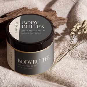 Editable Body Butter Label Template Canva, Body Product Skincare ...