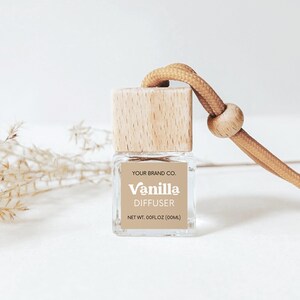 Car Diffuser Label Template Canva, Editable Oil Fragrance Bottle Label ...