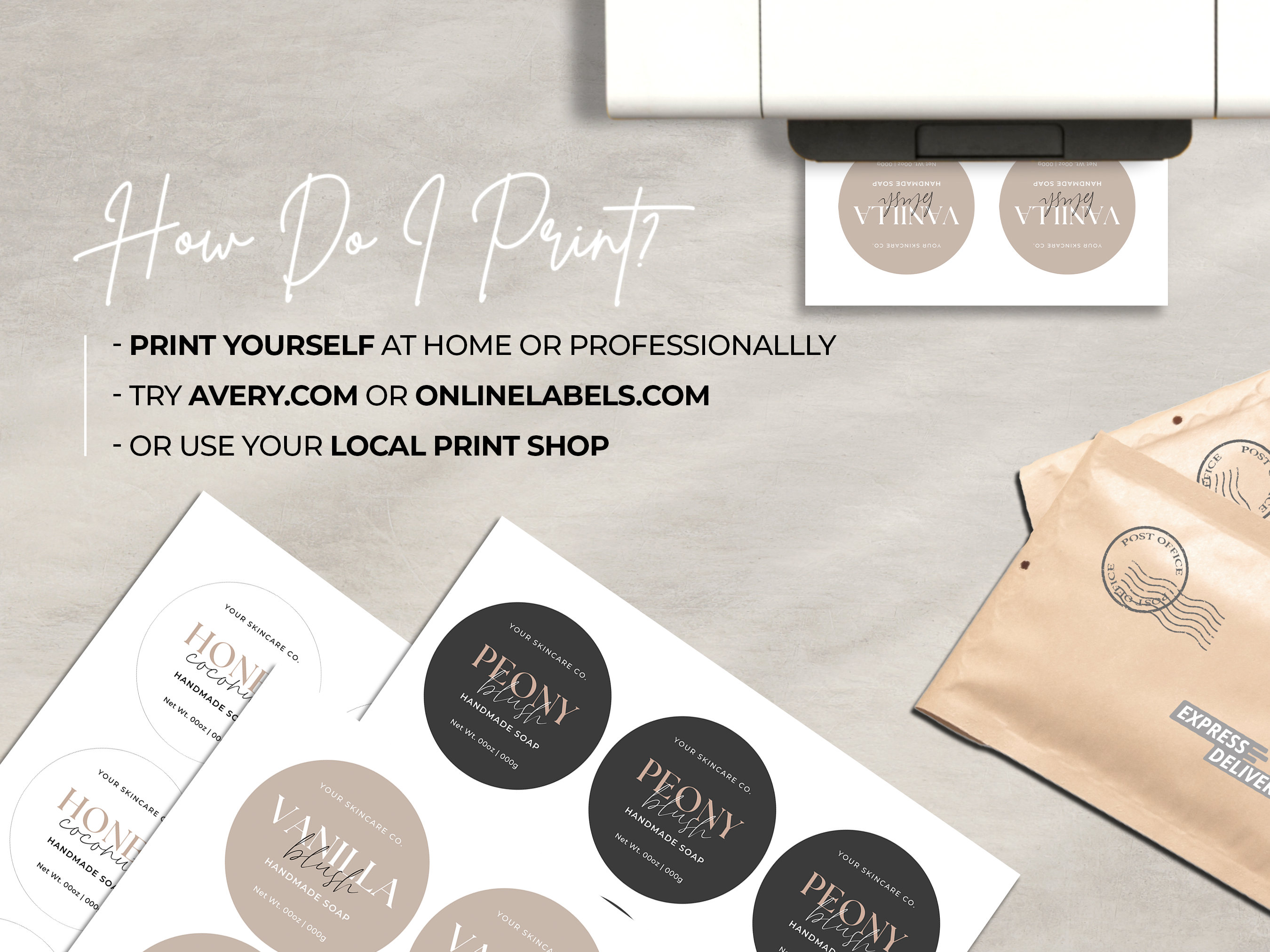 Editable Round Soap Label Template, Modern Branding Design (canva) Aa ...