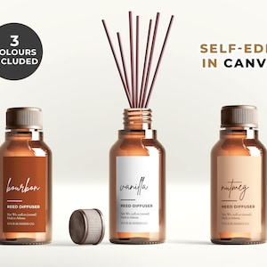 Reed Diffuser Label Template: Editable Modern Design (canva) - Etsy