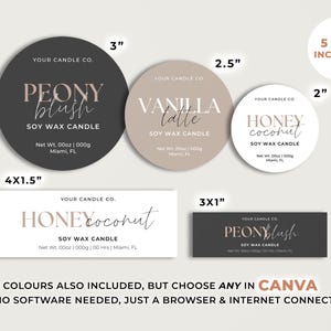 Printable Candle Label Template Canva, Modern Candle Label Design ...
