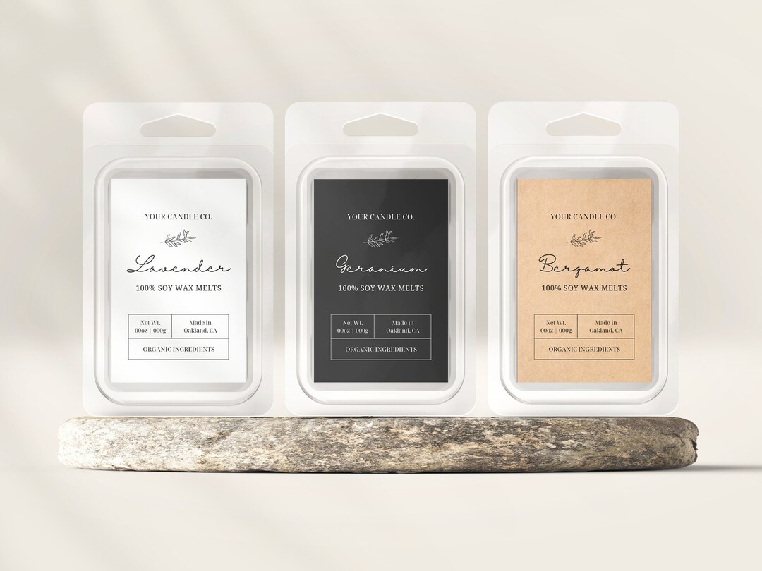 Wax Melt Label Template Editable Canva, Custom Wax Melt Label Template ...