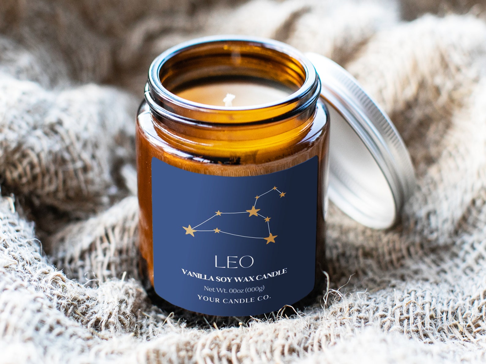 Printable Zodiac Candle Labels Template Canva, Horoscope Candle Label ...