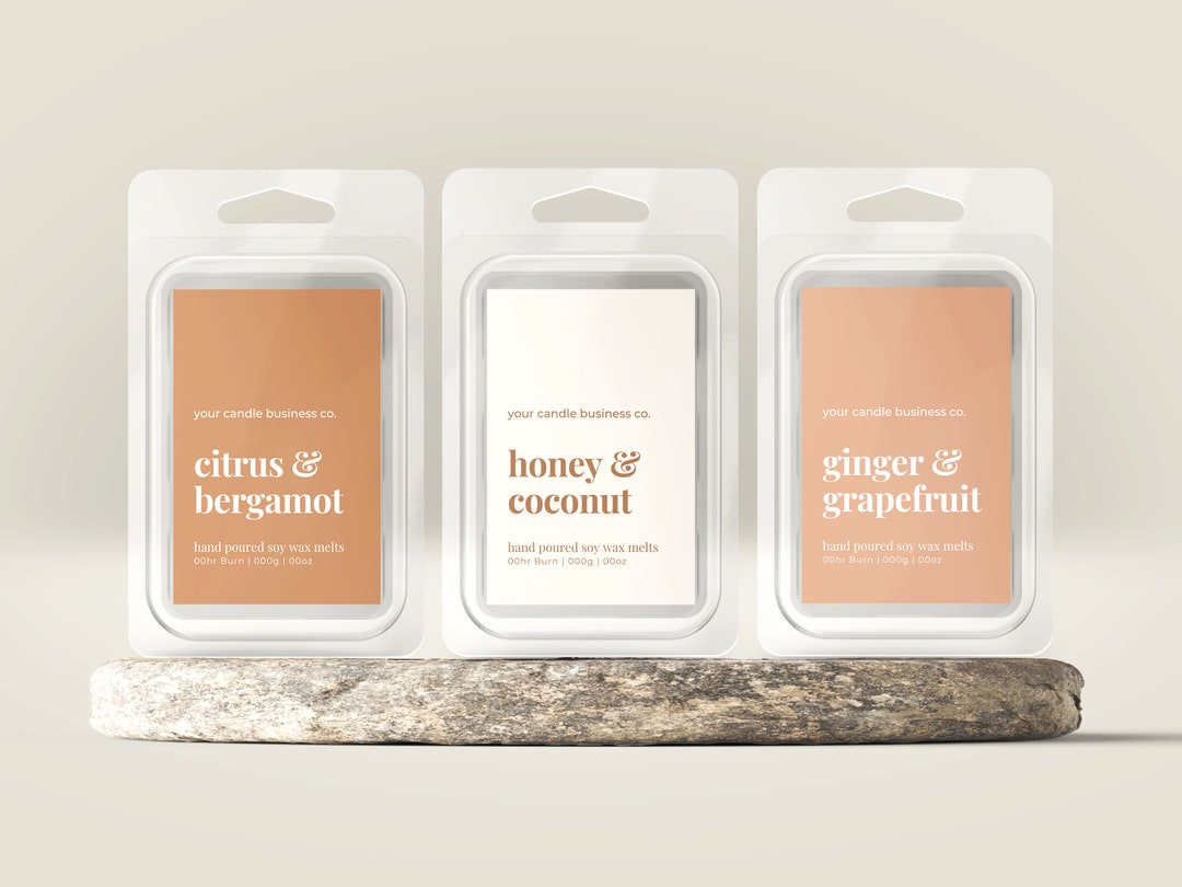 Wax Melt Label Template Canva, Editable Custom Wax Melt Label Template ...