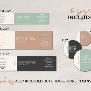 Editable Body Butter Label Template Canva, Body Product Skincare ...