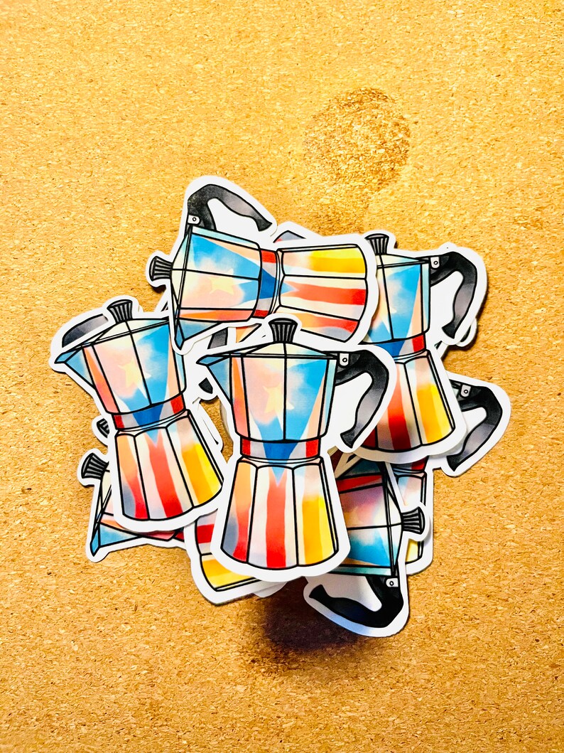 Puerto Rico Greca Sticker Coffee Lovers Sticker - Etsy