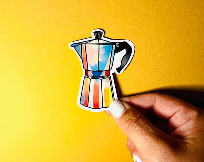 Puerto Rico Greca Sticker | Coffee Lovers Sticker - Etsy