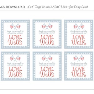 ALL-AMERICAN | All-american Boy or Girl | Party Favor Gift Tags ...