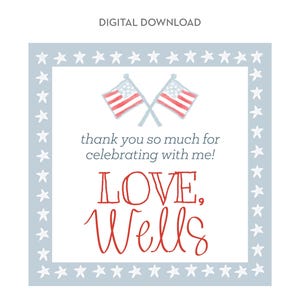 ALL-AMERICAN | All-american Boy or Girl | Party Favor Gift Tags ...