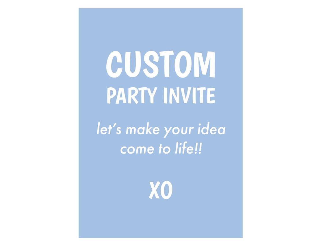 Custom Party Invitation - Etsy
