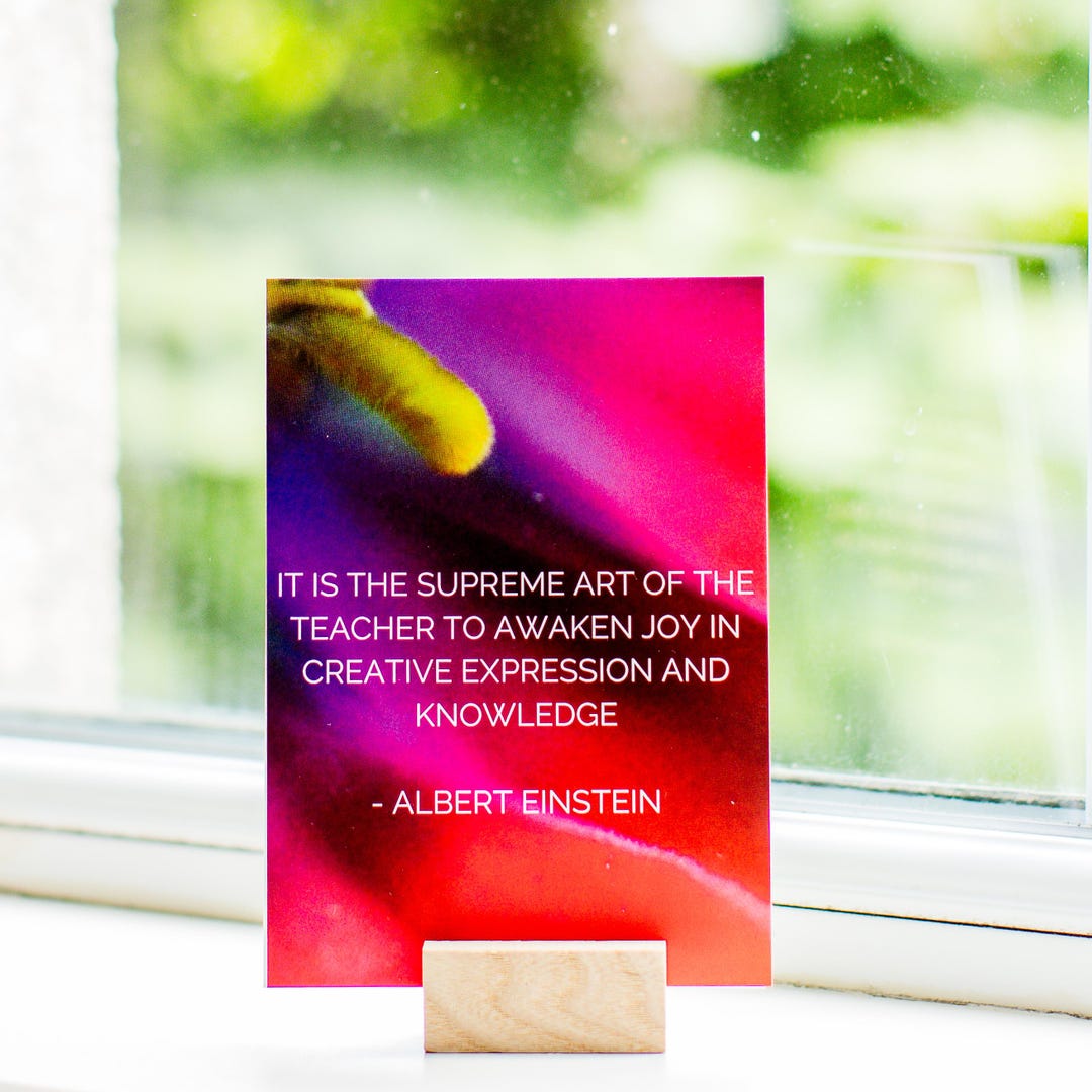 Einstein Quote Postcard, Inspiring Teacher Graduation Gift - Etsy