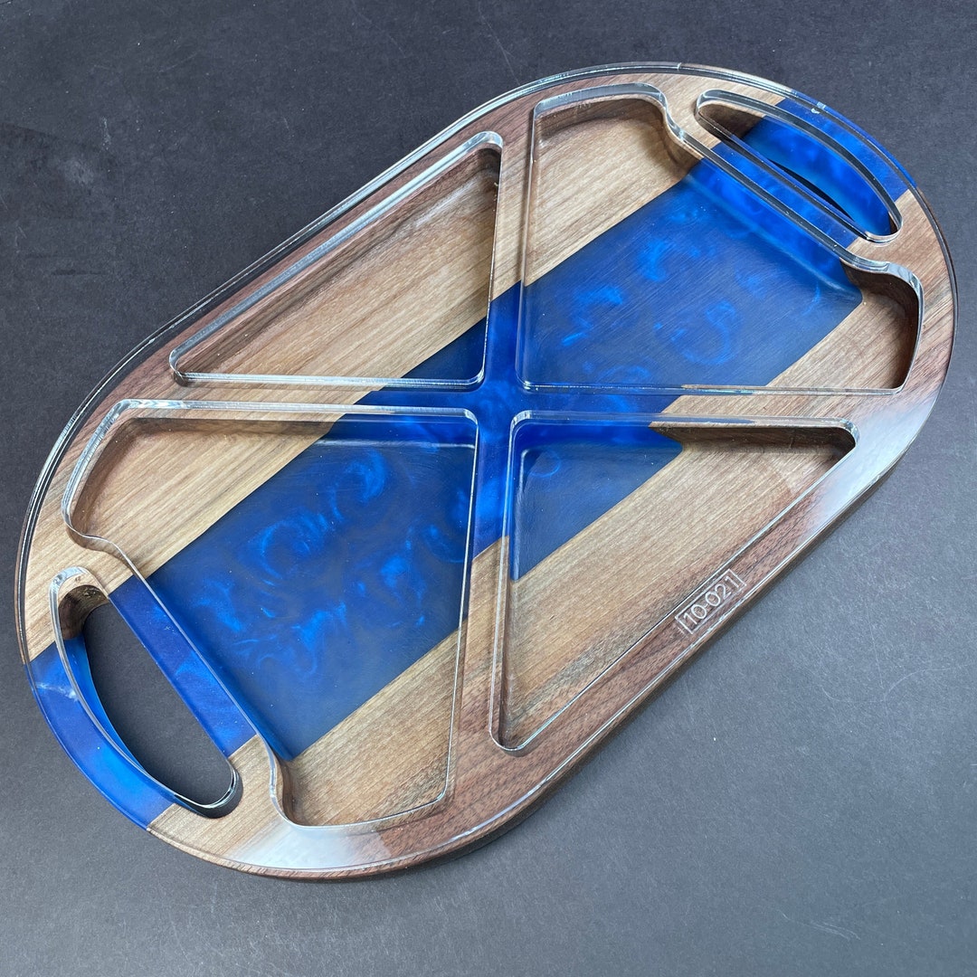 Oval 4 Section Valet Tray Router Template (clear Acrylic) - Etsy