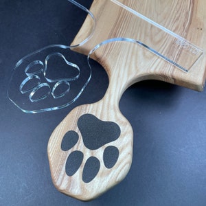 Dog Paw Charcuterie Board Handle Router Template (clear Acrylic) - Etsy