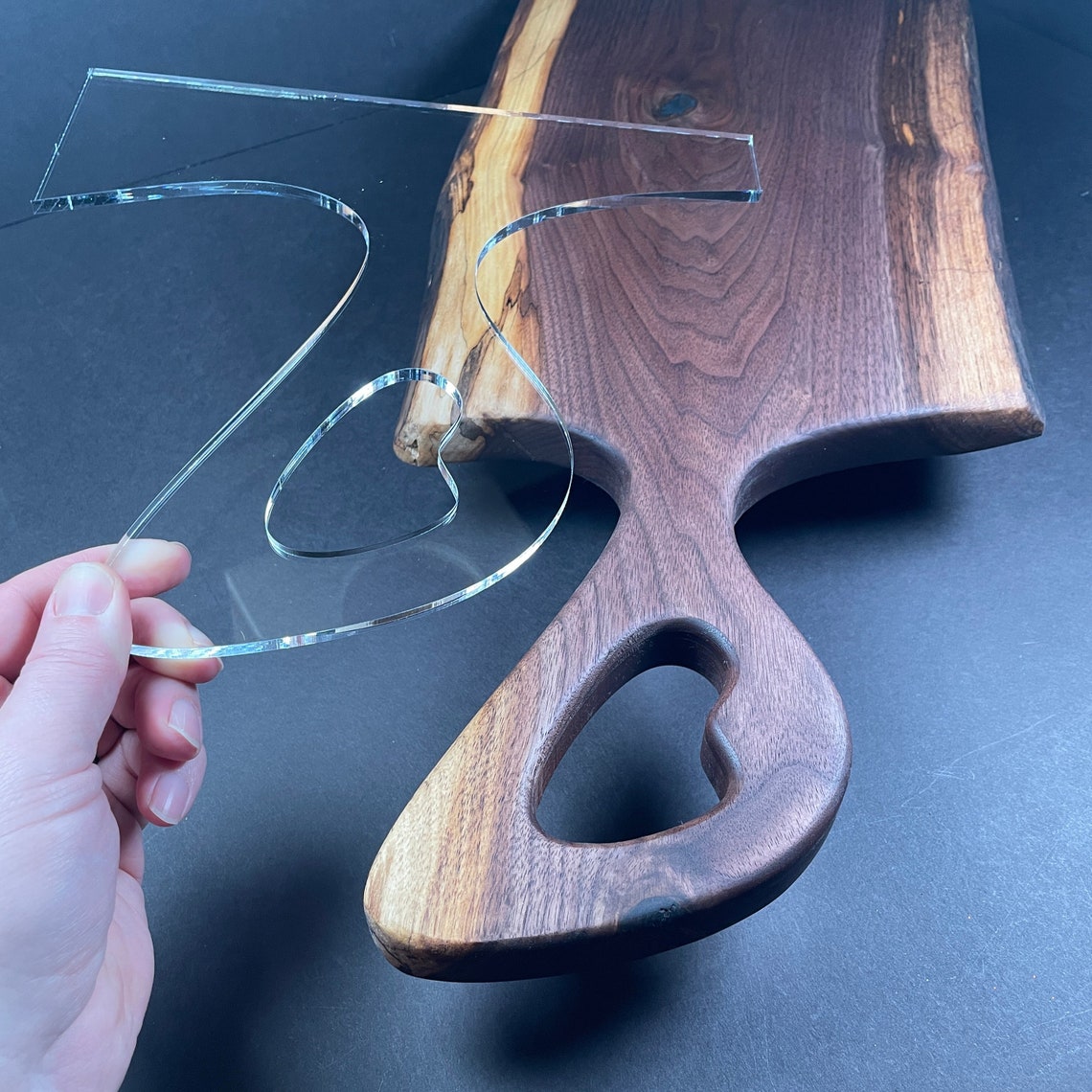 Organic Charcuterie Board Handle Router Template clear - Etsy