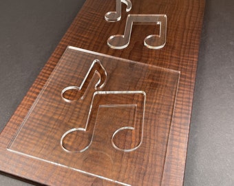 Music Notes Router Templates, Router Inlay Template, Clear Acrylic ...
