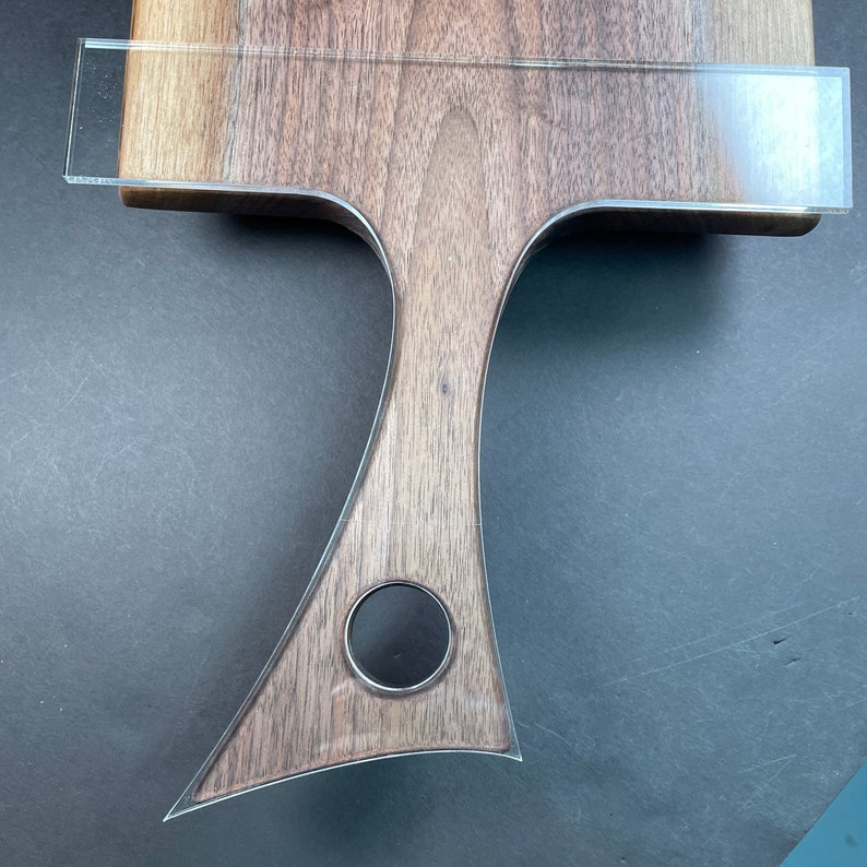 Swoosh Charcuterie Board Handle Router Template clear - Etsy