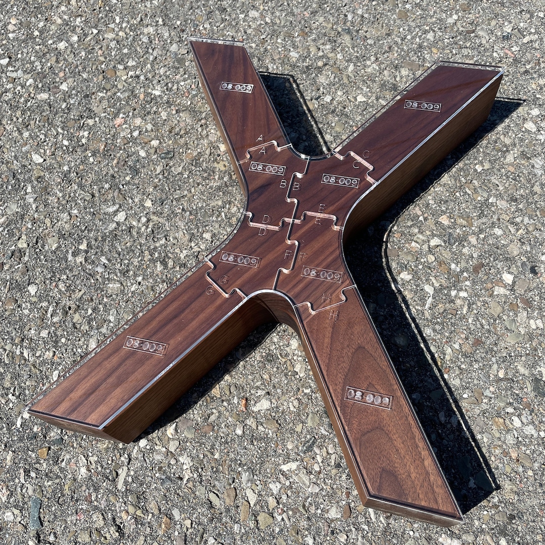 X Shape Table Leg Router Templates (clear Acrylic) - Etsy