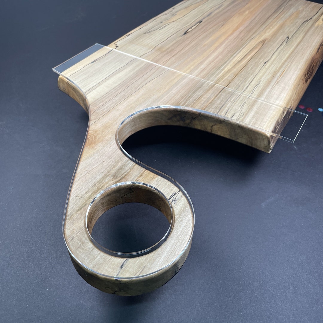 Large Round Charcuterie Board Handle Router Template (clear Acrylic) - Etsy
