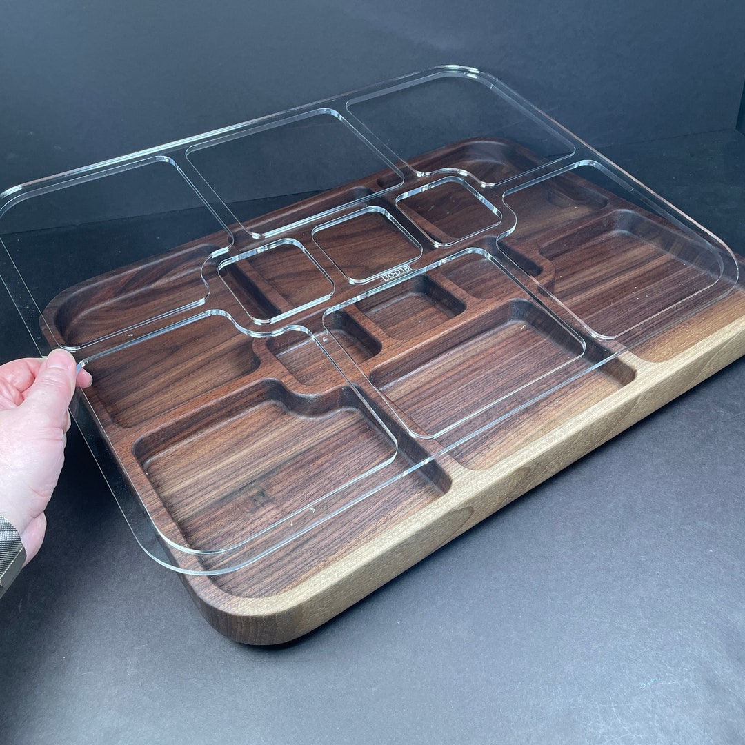 Jumbo 9 Pocket Tray Valet Tray Router Templates (clear Acrylic) - Etsy