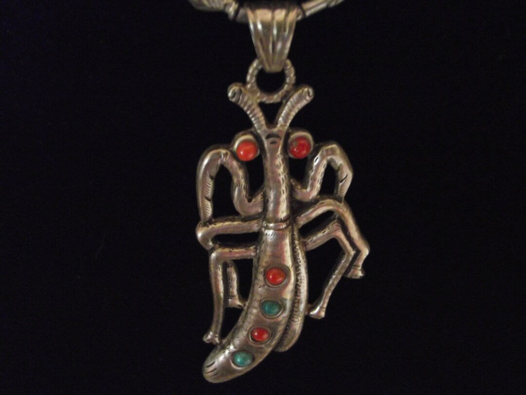 Unusual Necklace W/ Nepalese Insect Pendant and Nepalese - Etsy