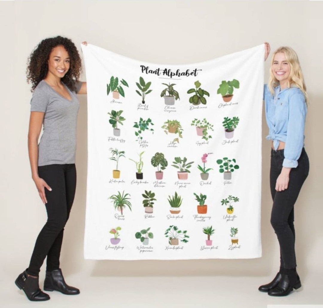 Plant Blanket. House Plant Alphabet Blanket, Plant Blanket, House Plant ...