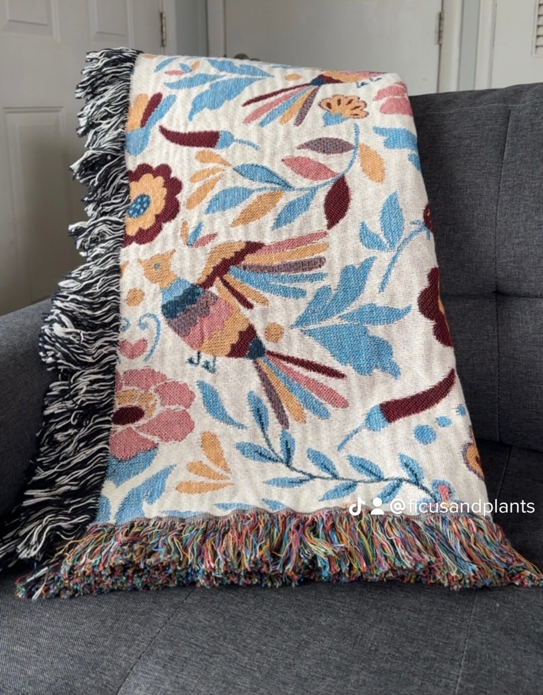 Mexican Folk Art With Muted Colors Woven Blankets. Modern Mexican Home ...