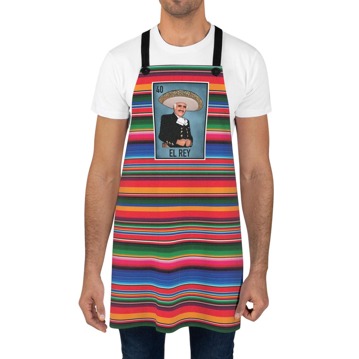 Mexican Apron, El Rey Delantal Serape Mandil for Him, Gift for Mexican ...