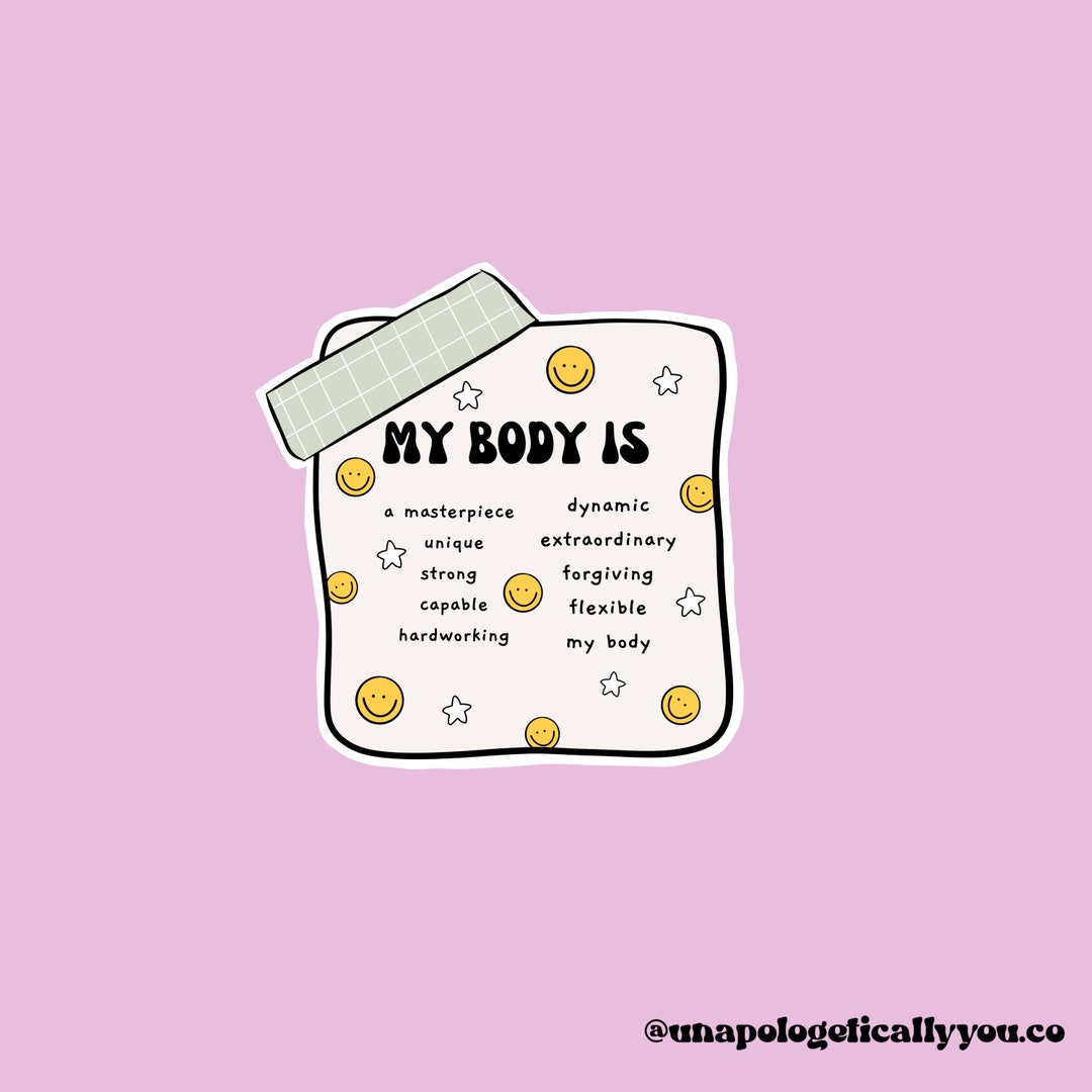 My Body is Body Positivity Sticker Mental Health Sticker Mental Health ...