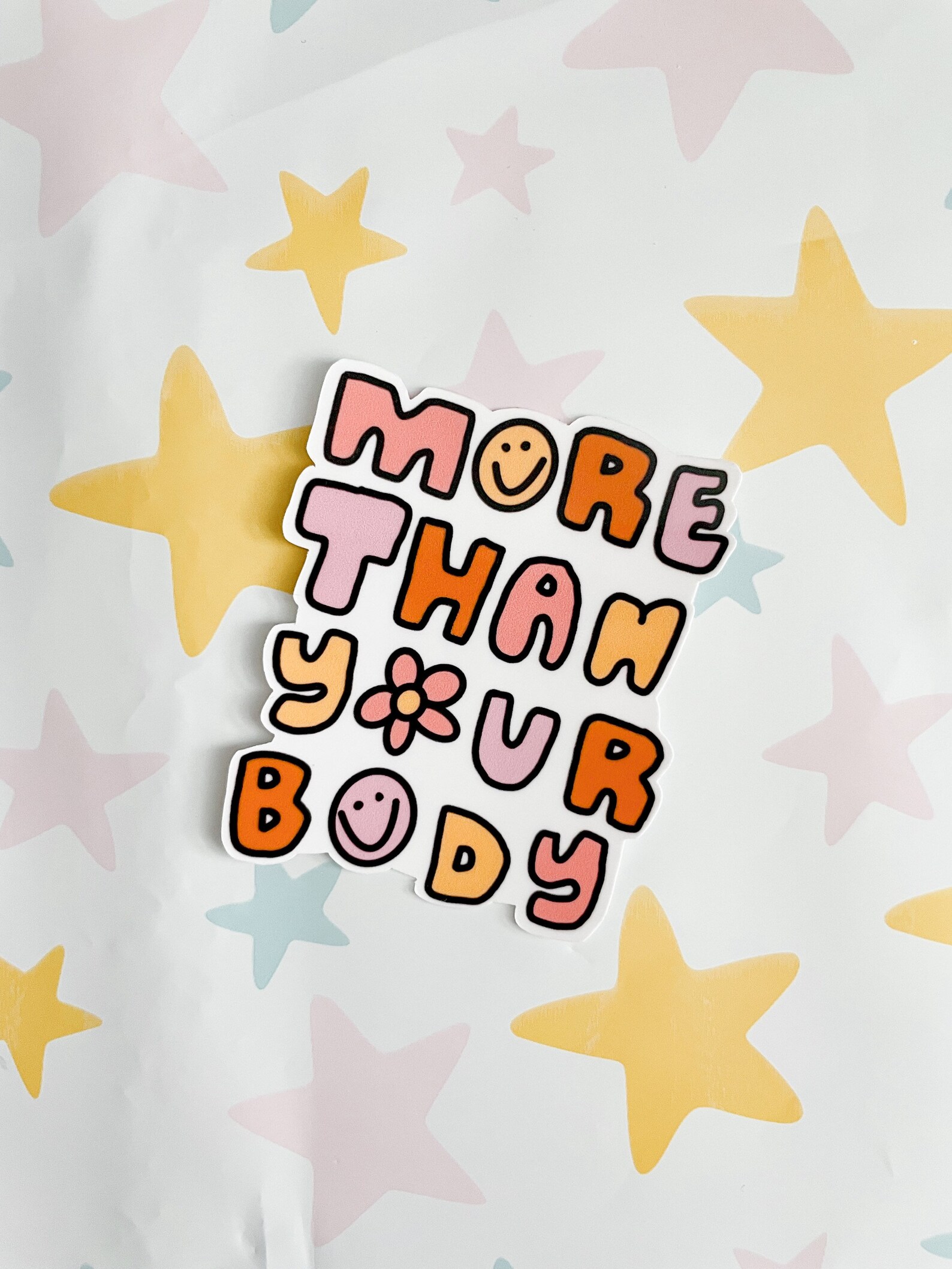 More Than Your Body Sticker Body Positive Body Positivity Happy Mind ...
