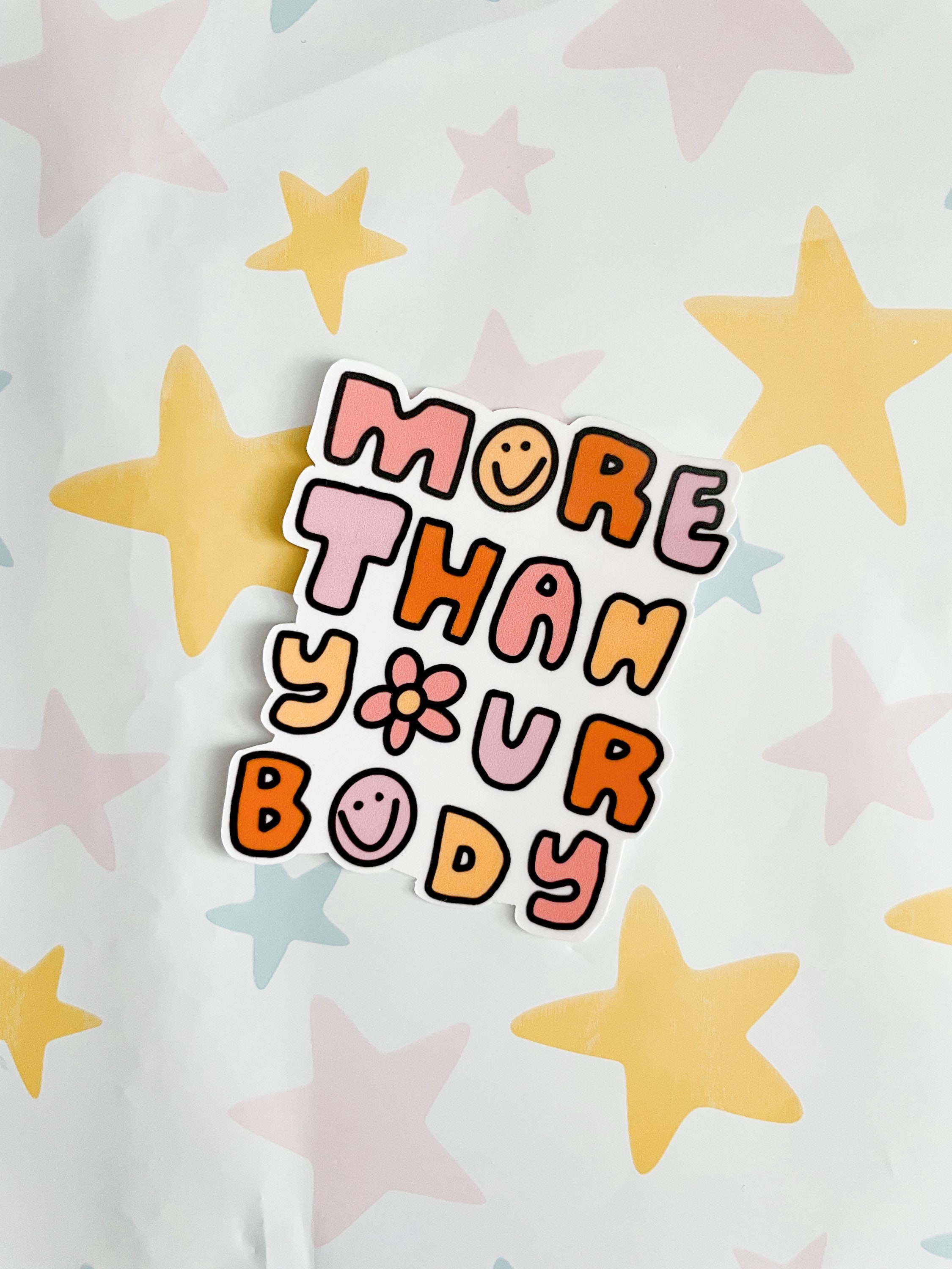 More Than Your Body Sticker Body Positive Body Positivity Happy Mind ...