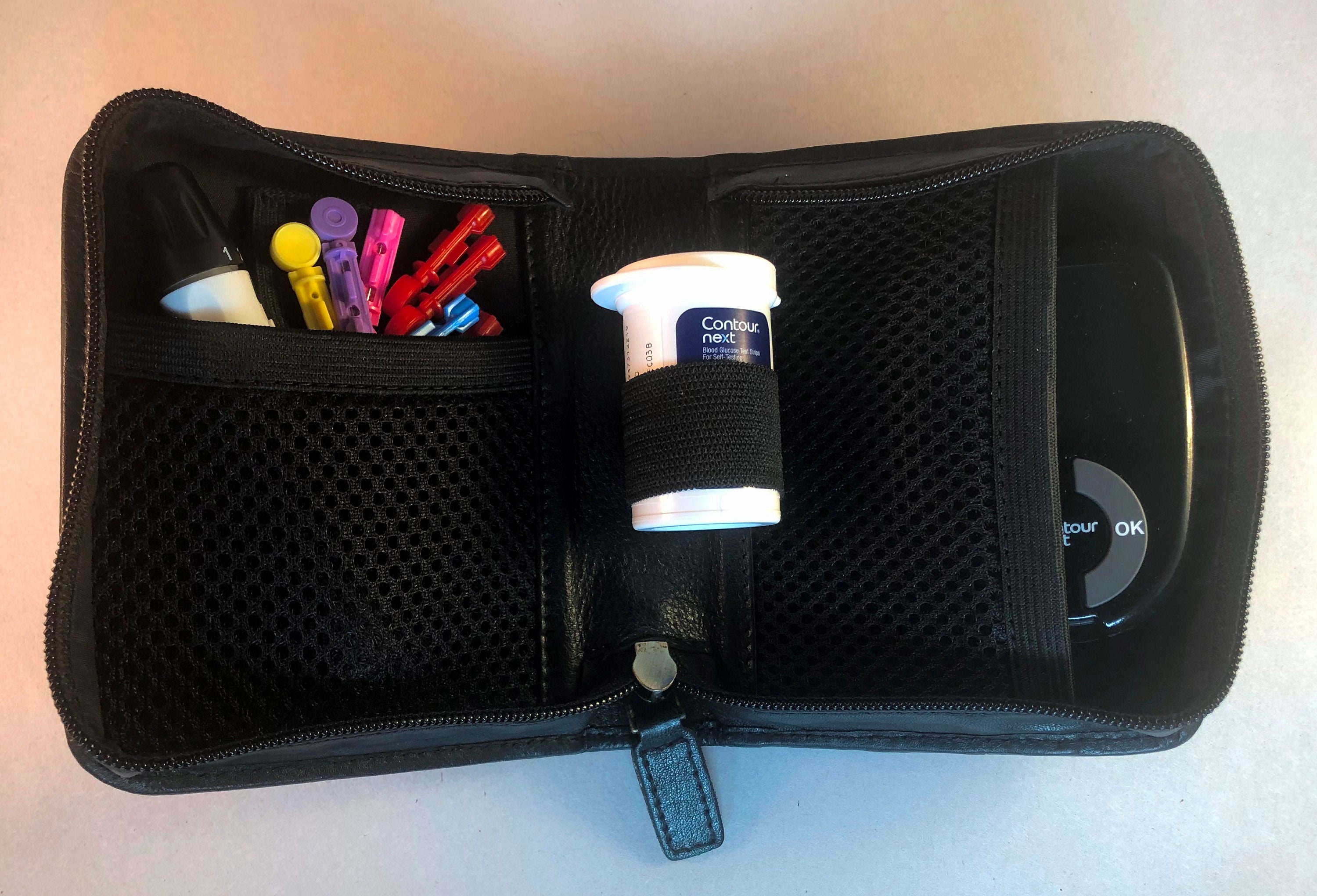 Diabetic Glucometer / Glucose Meter Quality Nappa Leather Case BLACK - Etsy