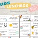 Kids Lunchbox Note Cards, Printable Gifts for Family, Motivational Fun ...
