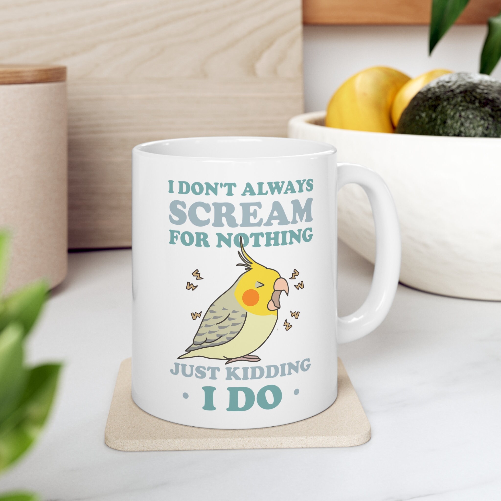 Chubby Cockatiel Scream Mug Cute Cockatiel Ceramic Mug 11oz - Etsy