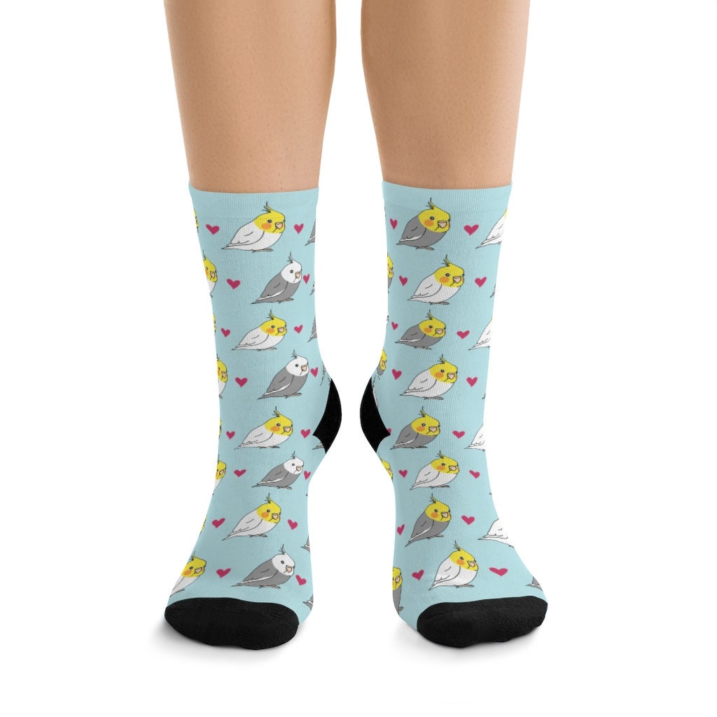 Chubby Cockatiel Pattern DTG Socks Funny Cockatiel Clothes - Etsy