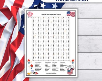 Labor Day Word Search | Puzzle - Etsy