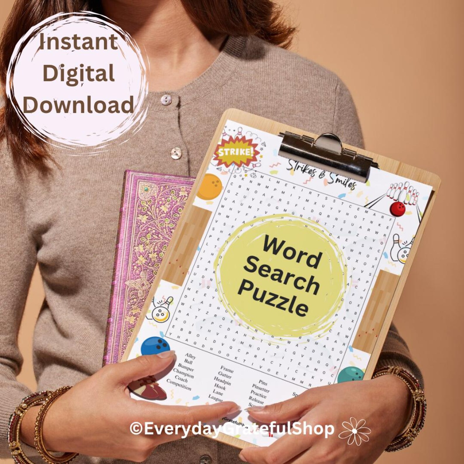 Bowling Word Search Puzzle: Printable Kids Party Game (PDF Download - Etsy