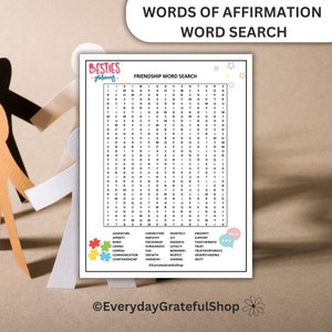 Friendship Word Search Word Search Friends Fun Friendship Activity ...