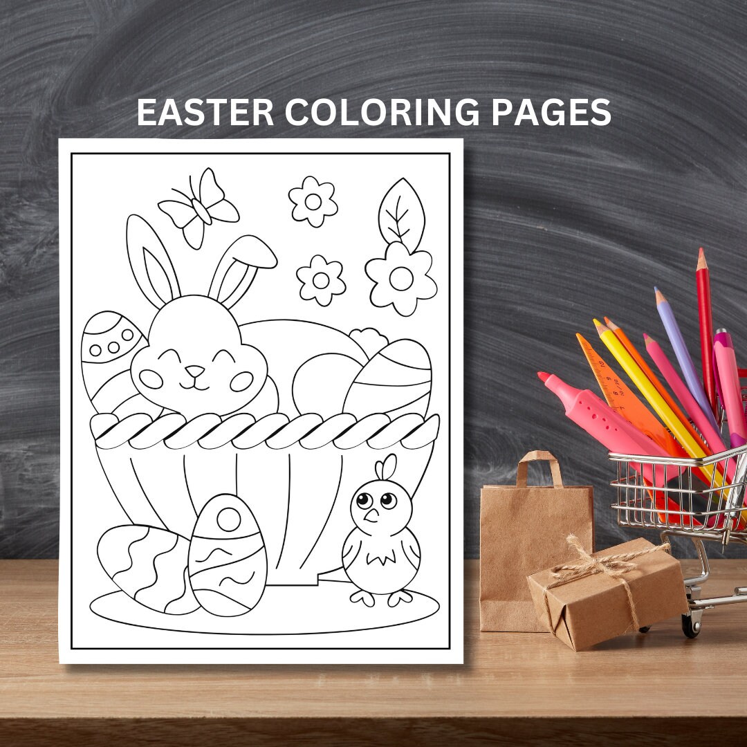 Easter Coloring Pages Digital Downloads - Etsy