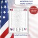 Memorial Day Word Search Puzzle Patriotic Word Search Holiday Word ...
