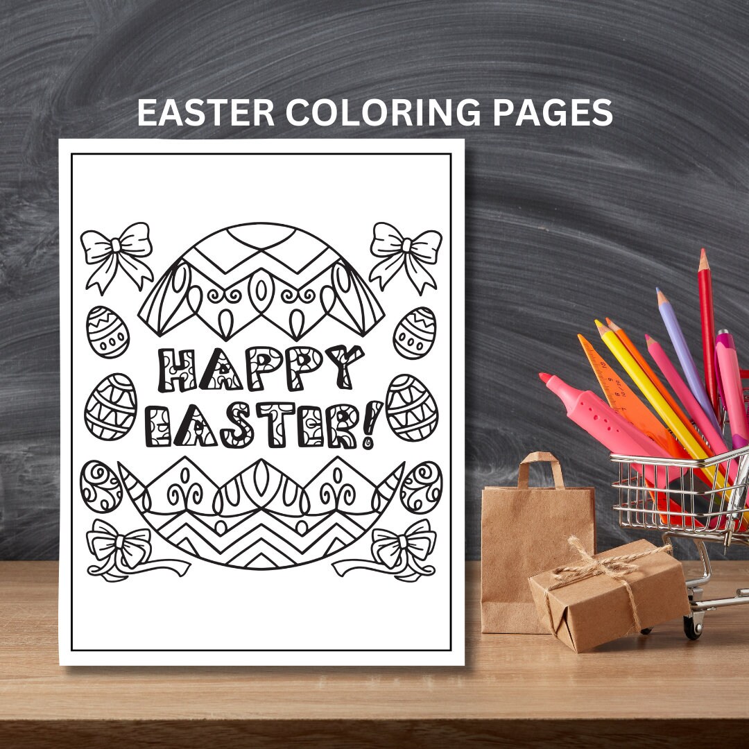 Easter Coloring Pages Digital Downloads - Etsy