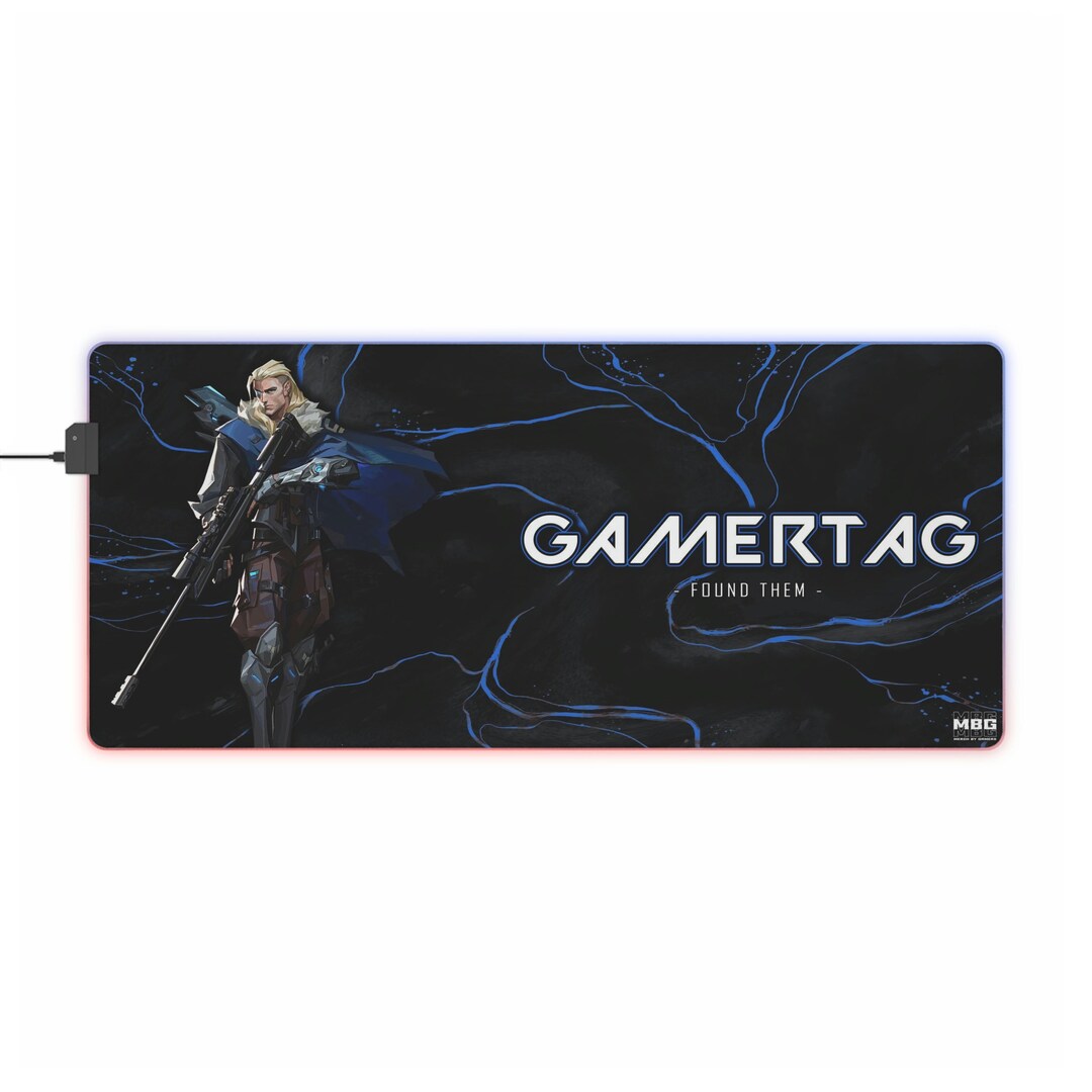 Custom Sova RGB LED Mouse Pad / Desk Mat Custom Name / Gamertag ...